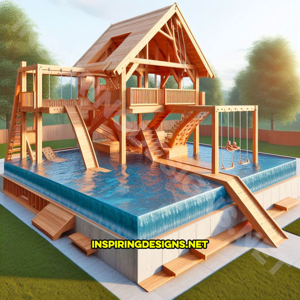 These Backyard Pool Playgrounds Bring the Water Park Right to Your Home