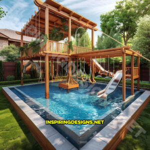 These Backyard Pool Playgrounds Bring the Water Park Right to Your Home
