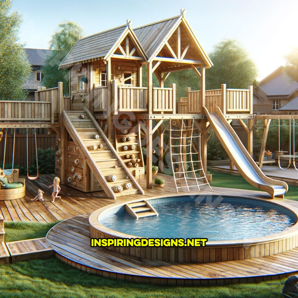 These Backyard Pool Playgrounds Bring the Water Park Right to Your Home
