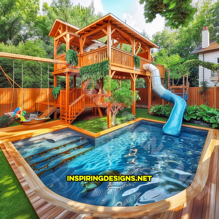 These Backyard Pool Playgrounds Bring the Water Park Right to Your Home