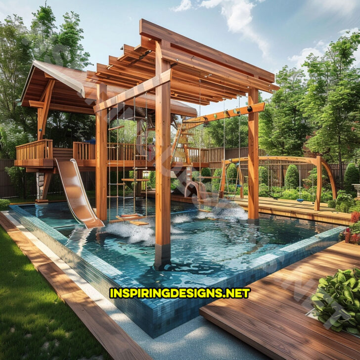 These Backyard Pool Playgrounds Bring the Water Park Right to Your Home