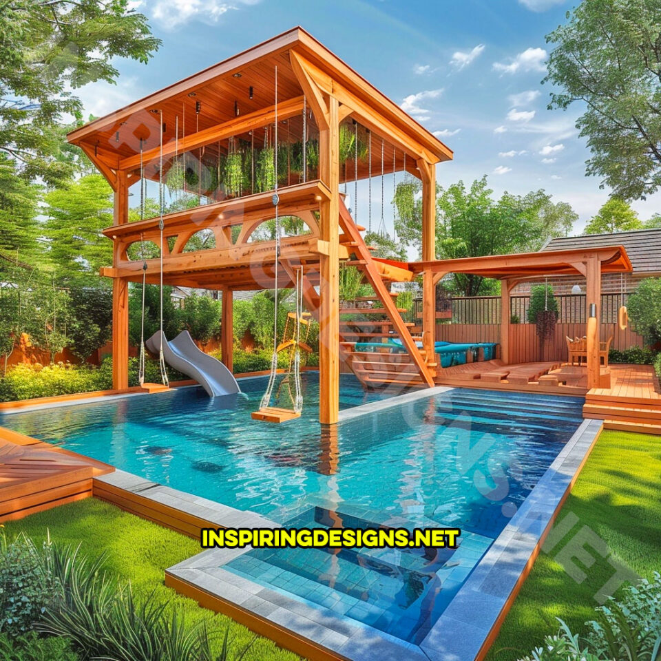 These Backyard Pool Playgrounds Bring the Water Park Right to Your Home