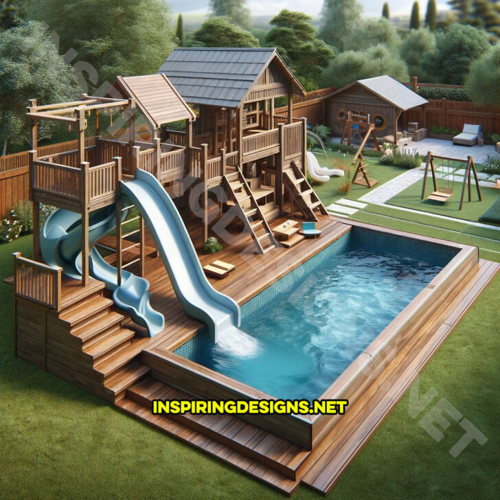 These Backyard Pool Playgrounds Bring the Water Park Right to Your Home