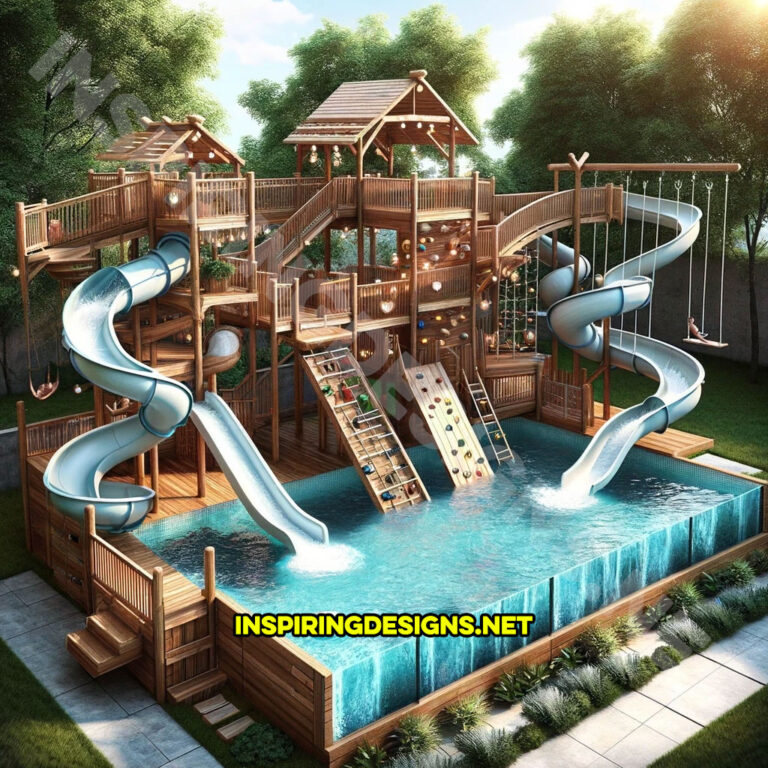 These Backyard Pool Playgrounds Bring the Water Park Right to Your Home