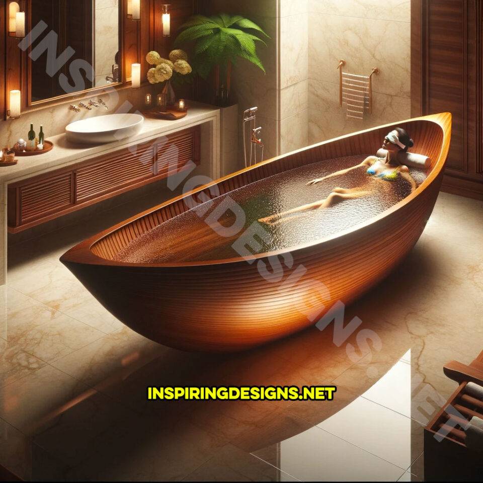 These Canoe Bathtubs Transform Your Bathroom into a Lakeside Retreat