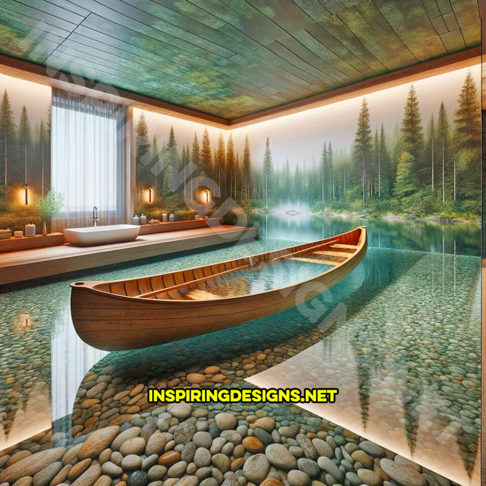 These Canoe Bathtubs Transform Your Bathroom into a Lakeside Retreat