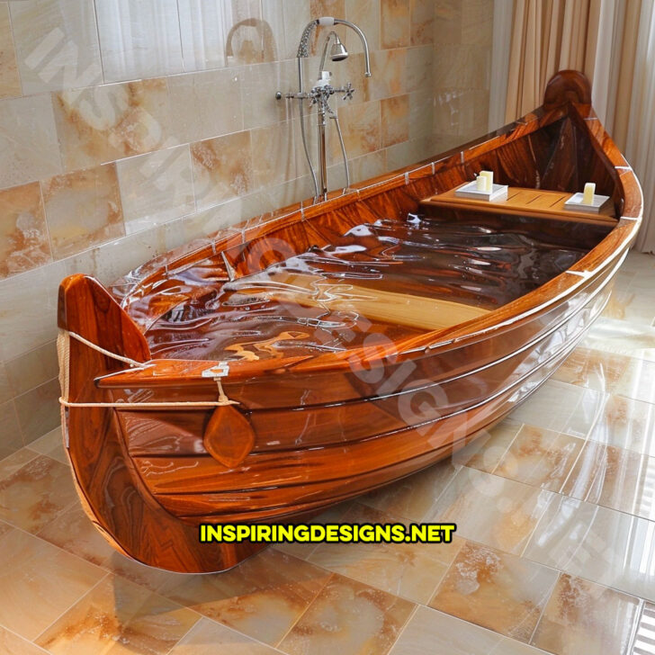 These Canoe Bathtubs Transform Your Bathroom into a Lakeside Retreat
