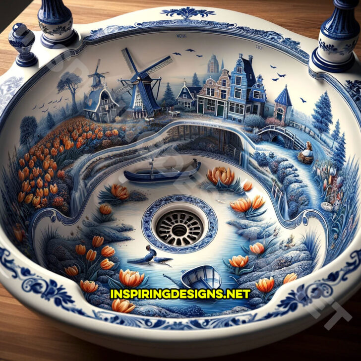 These Delftware Sinks Are What Your Farmhouse Kitchen Dreams Are Made Of