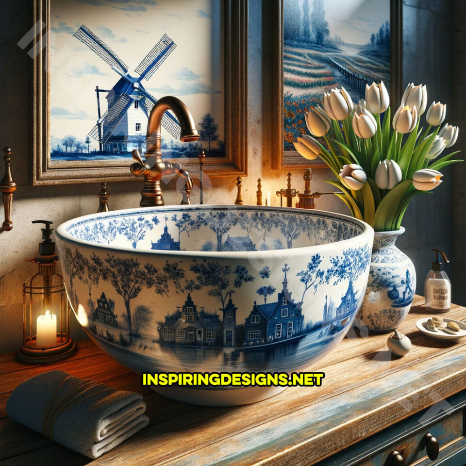 These Delftware Sinks Are What Your Farmhouse Kitchen Dreams Are Made Of