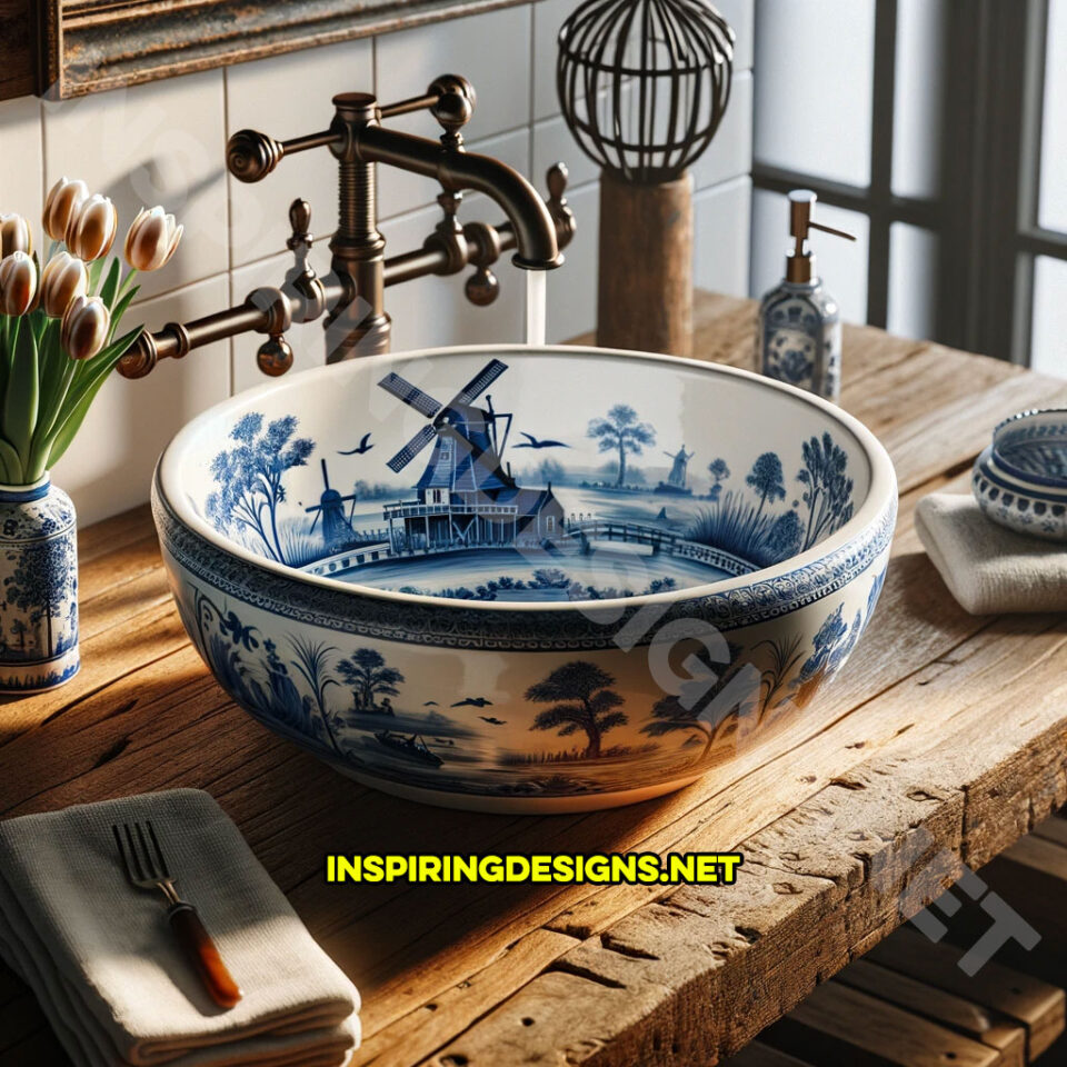 These Delftware Sinks Are What Your Farmhouse Kitchen Dreams Are Made Of