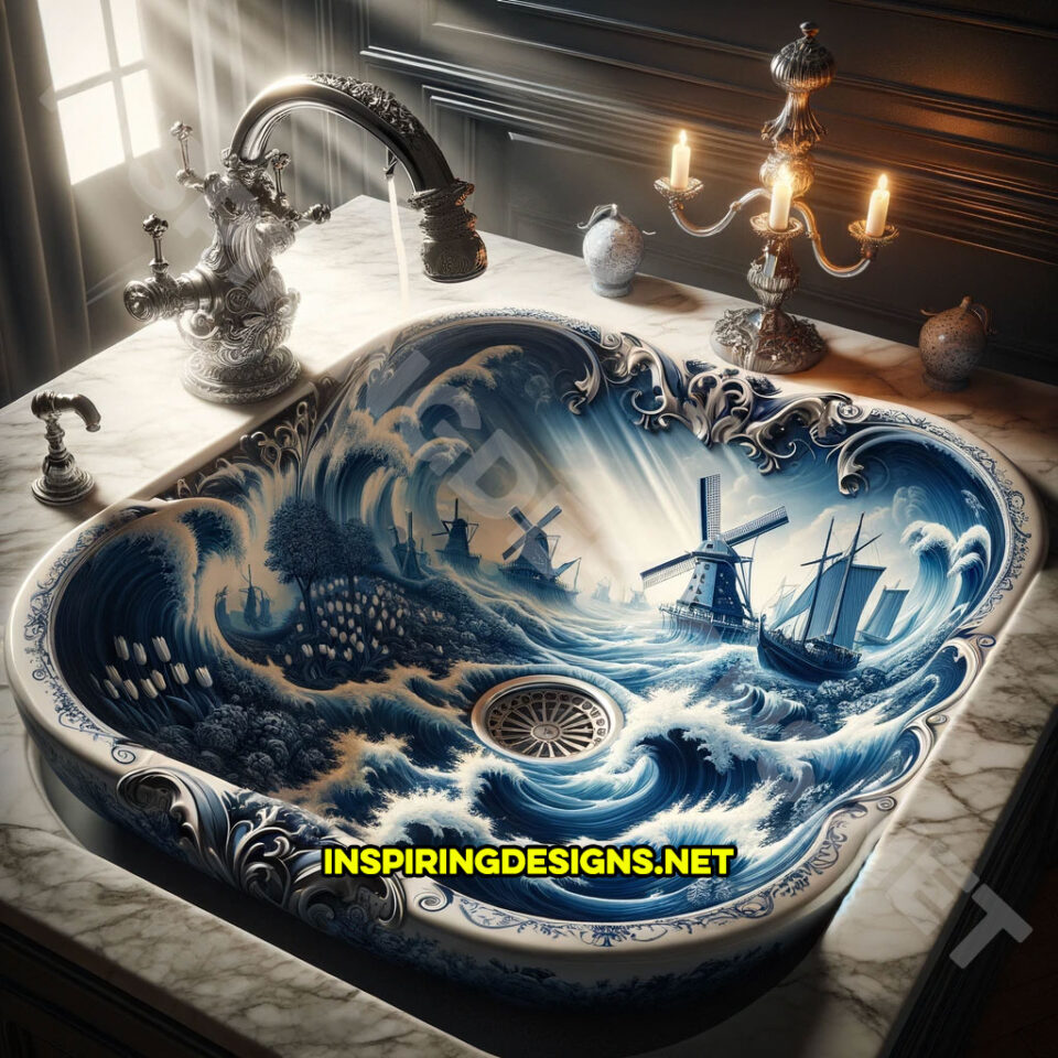 These Delftware Sinks Are What Your Farmhouse Kitchen Dreams Are Made Of