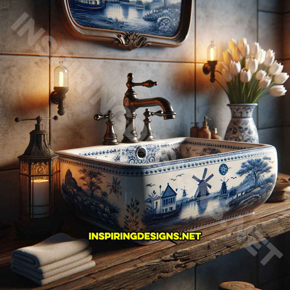 These Delftware Sinks Are What Your Farmhouse Kitchen Dreams Are Made Of
