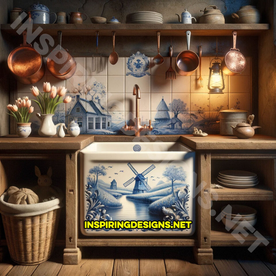 These Delftware Sinks Are What Your Farmhouse Kitchen Dreams Are Made Of