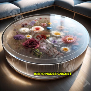 These Epoxy Flower Coffee Tables Will Transform Your Living Room into a ...