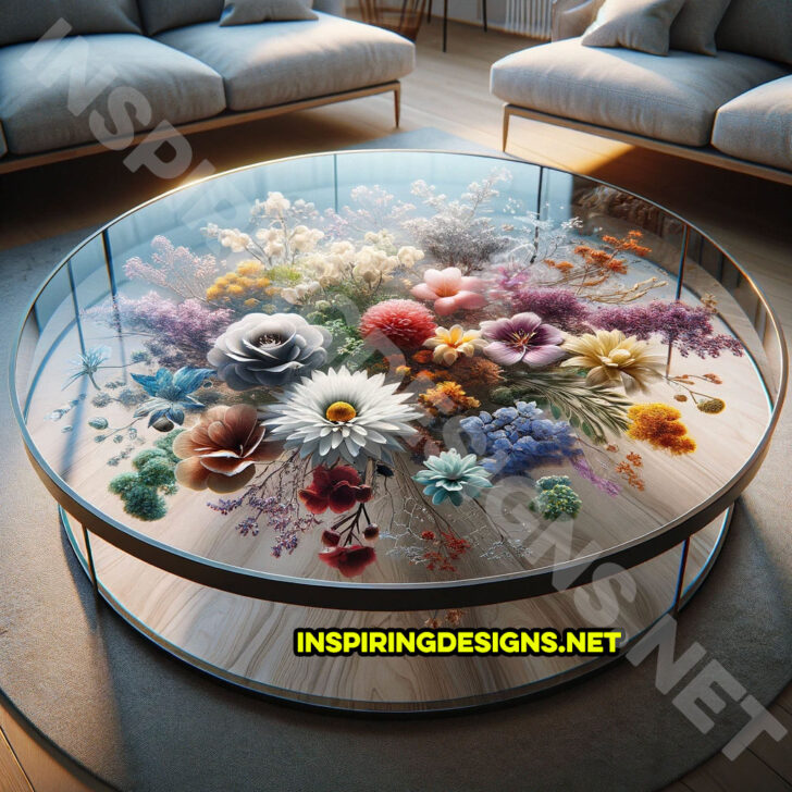 These Epoxy Flower Coffee Tables Will Transform Your Living Room into a ...