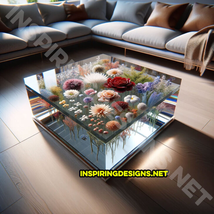 These Epoxy Flower Coffee Tables Will Transform Your Living Room into a ...