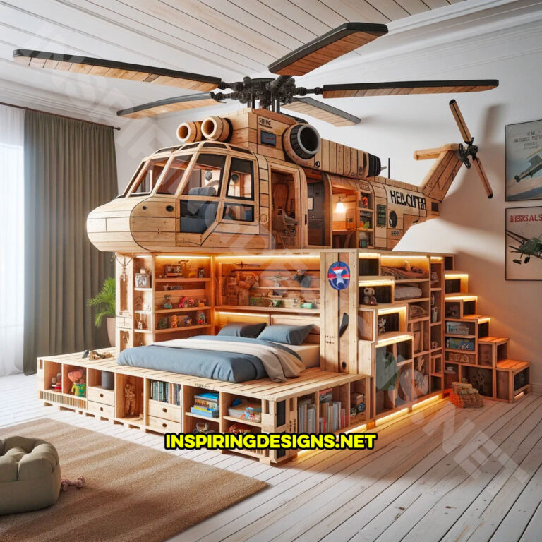 These Helicopter Pallet Beds Offer an Unforgettable Bedtime Adventure ...