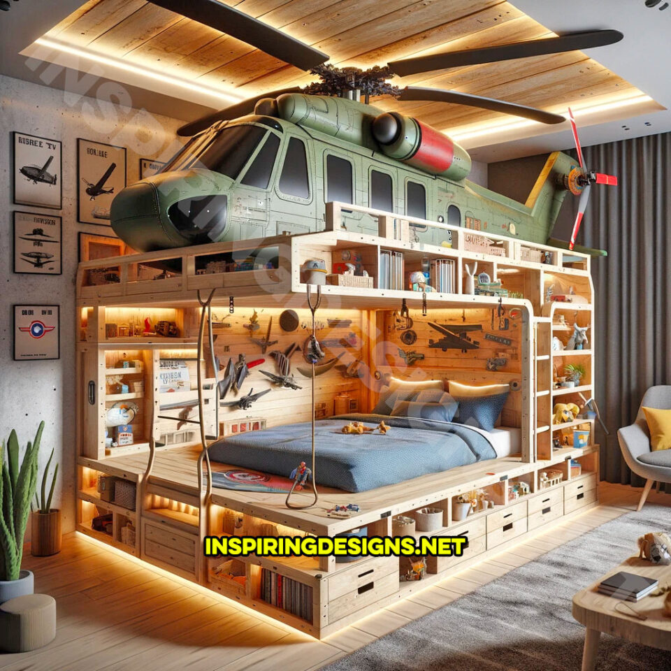These Helicopter Pallet Beds Offer an Unforgettable Bedtime Adventure ...