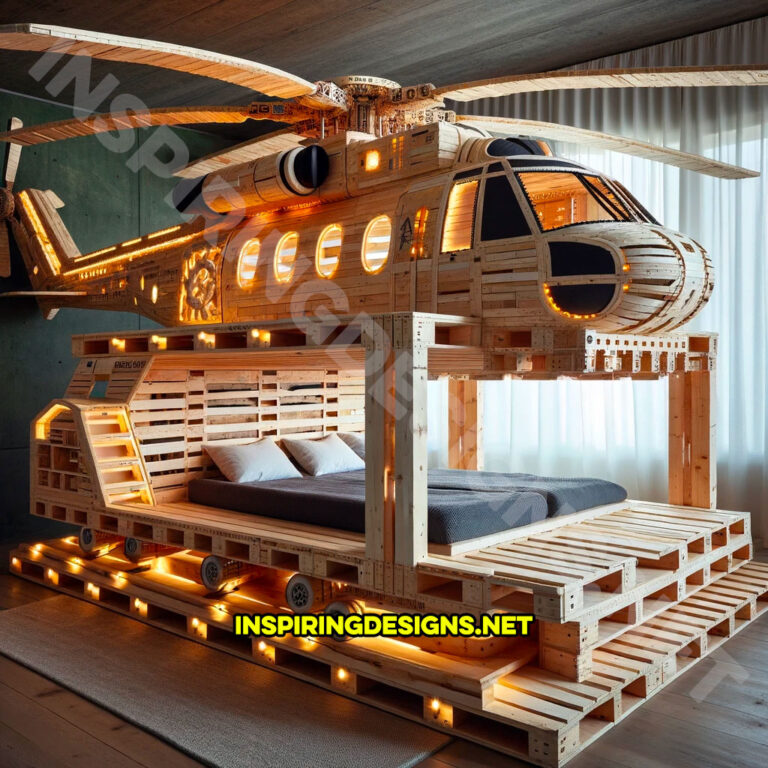 These Helicopter Pallet Beds Offer an Unforgettable Bedtime Adventure ...