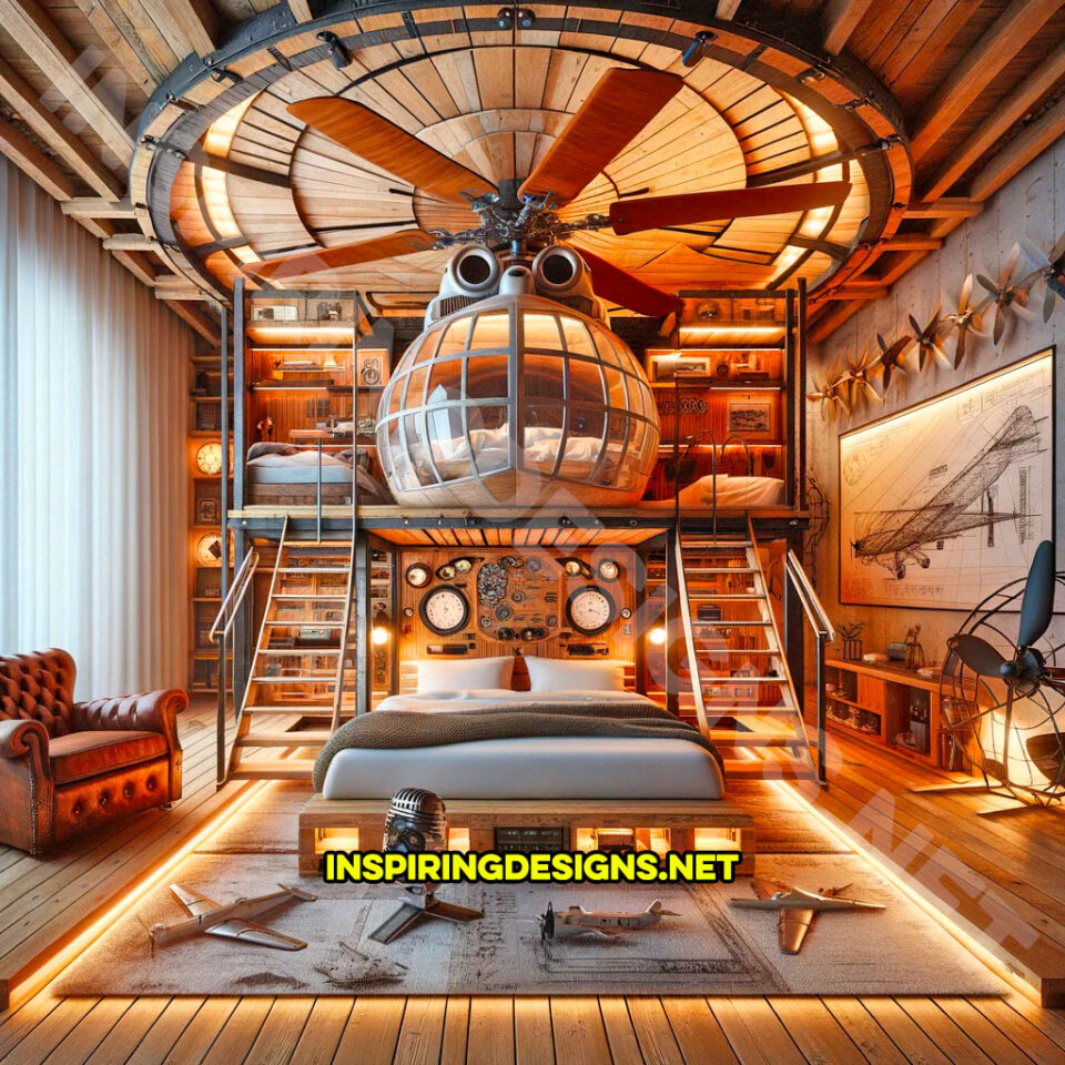 These Helicopter Pallet Beds Offer an Unforgettable Bedtime Adventure ...