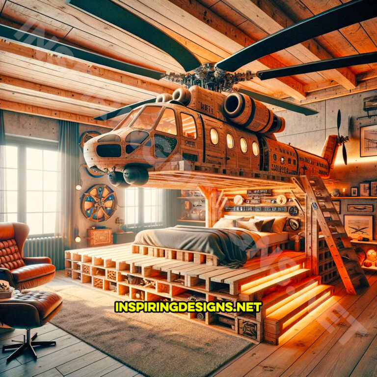 These Helicopter Pallet Beds Offer an Unforgettable Bedtime Adventure ...
