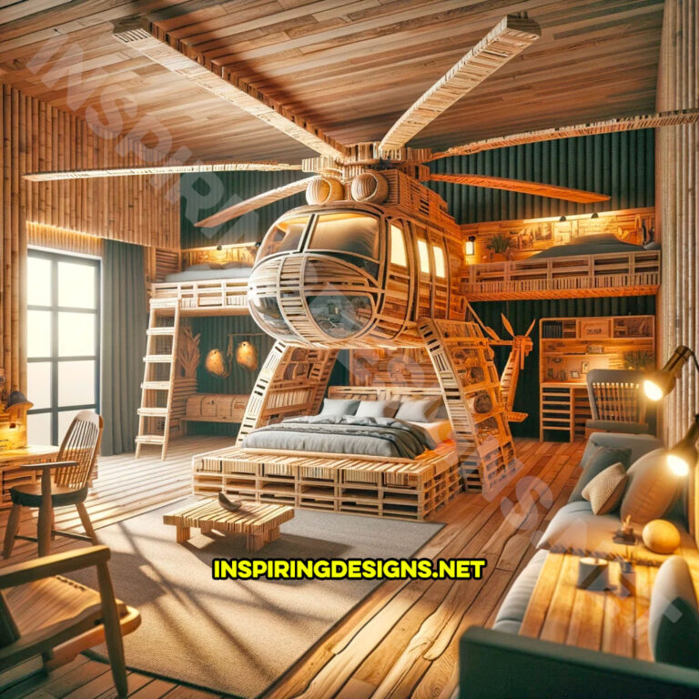 These Helicopter Pallet Beds Offer an Unforgettable Bedtime Adventure ...