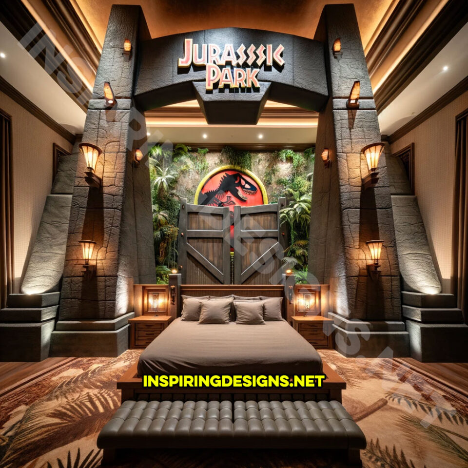 These Jurassic Park Gate Beds Are the Ultimate Bedroom Upgrade for Dino ...
