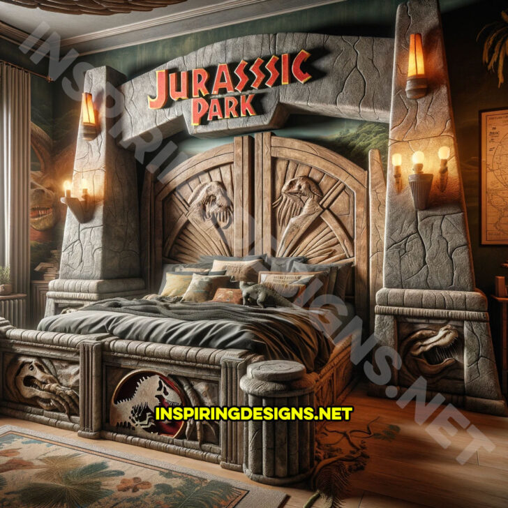 These Jurassic Park Gate Beds Are the Ultimate Bedroom Upgrade for Dino ...