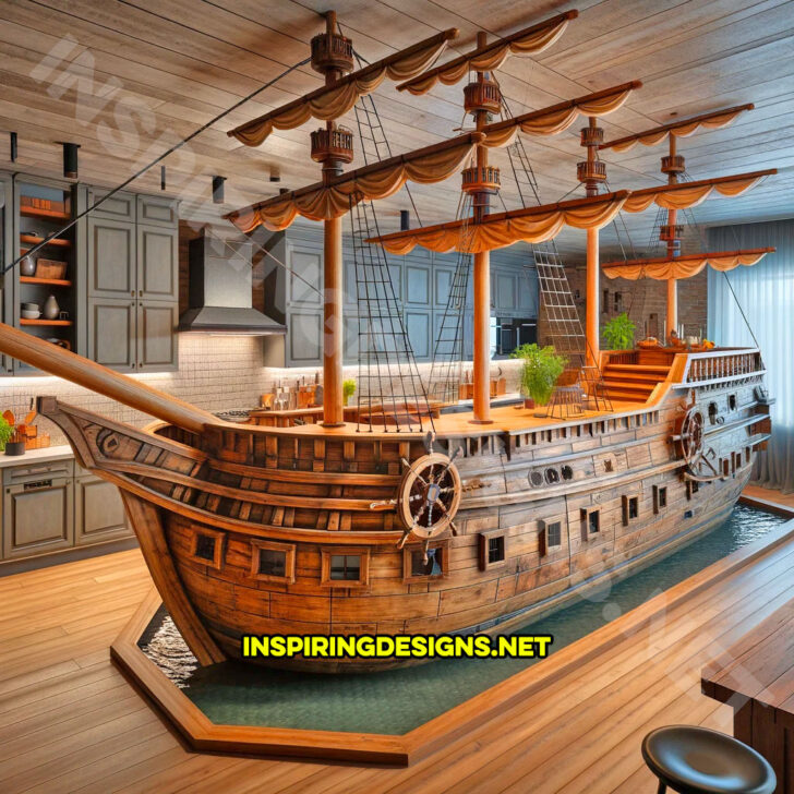 These Pirate Ship Kitchen Islands Bring the High Seas Right to Your Home