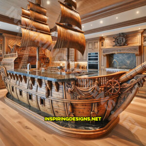These Pirate Ship Kitchen Islands Bring the High Seas Right to Your Home