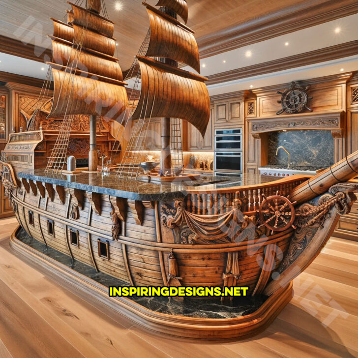 These Pirate Ship Kitchen Islands Bring the High Seas Right to Your Home