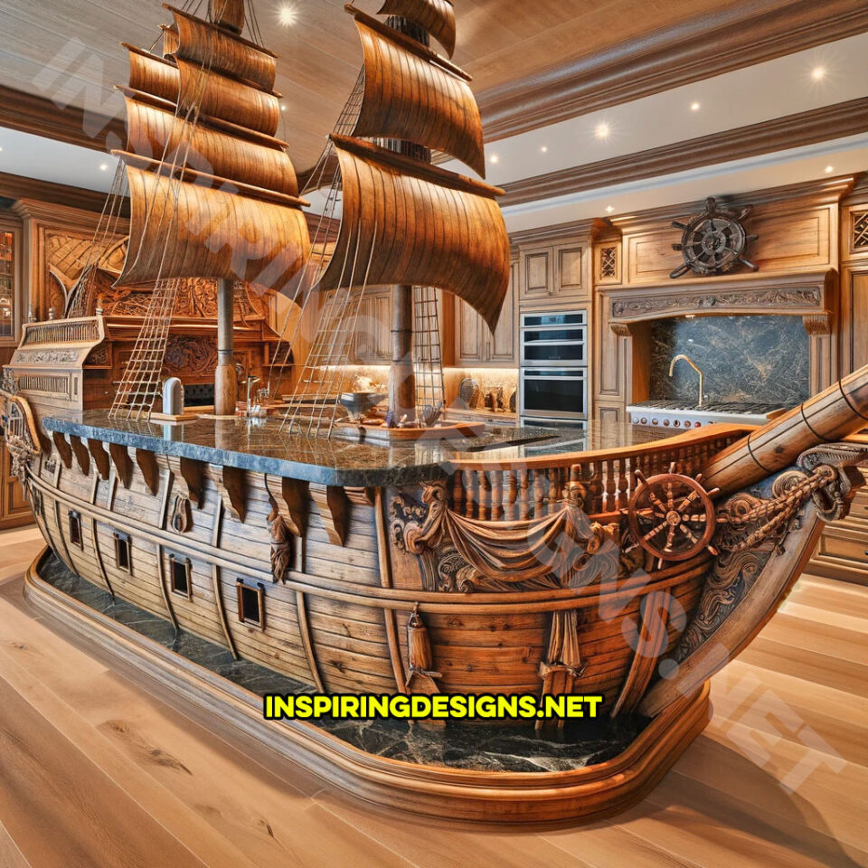 These Pirate Ship Kitchen Islands Bring the High Seas Right to Your Home