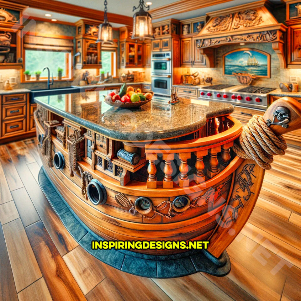 These Pirate Ship Kitchen Islands Bring the High Seas Right to Your Home
