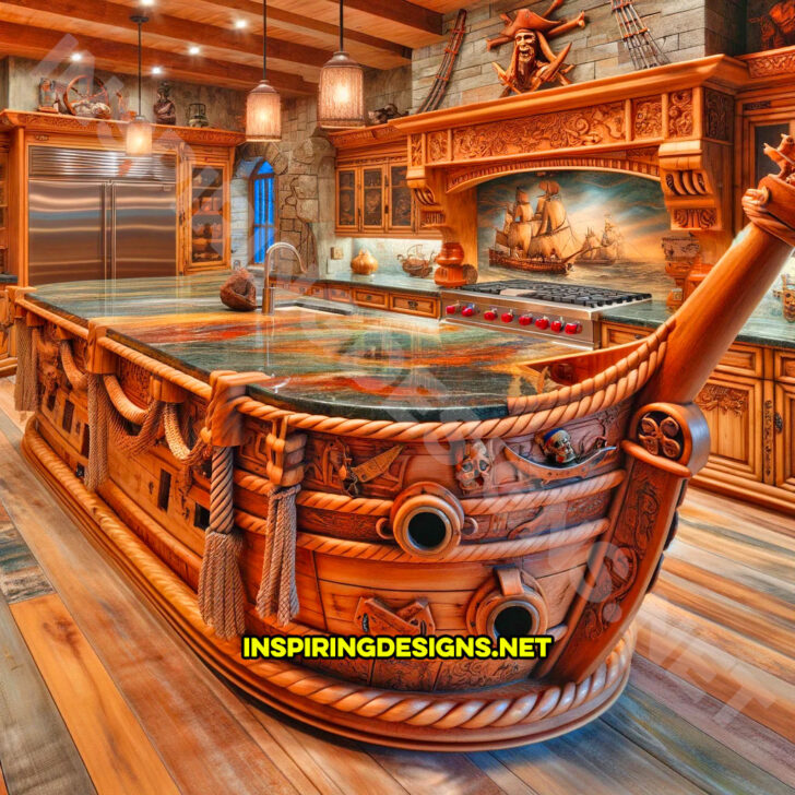 These Pirate Ship Kitchen Islands Bring the High Seas Right to Your Home