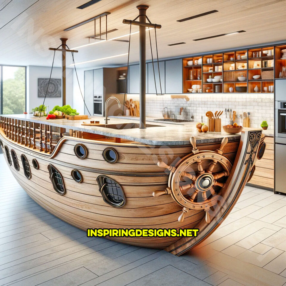 These Pirate Ship Kitchen Islands Bring the High Seas Right to Your Home