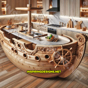 These Pirate Ship Kitchen Islands Bring the High Seas Right to Your Home