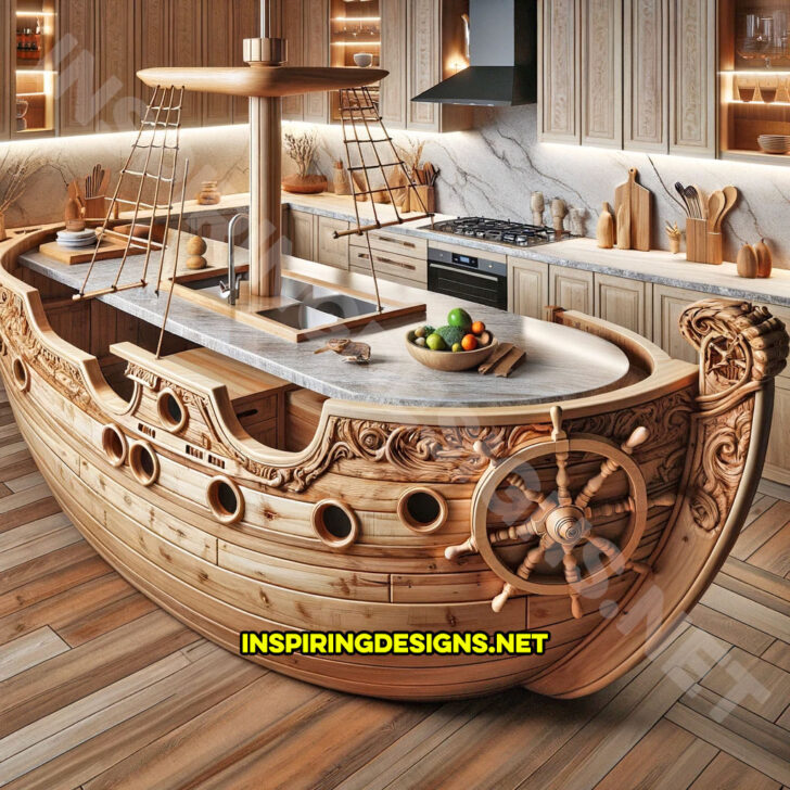 These Pirate Ship Kitchen Islands Bring the High Seas Right to Your Home