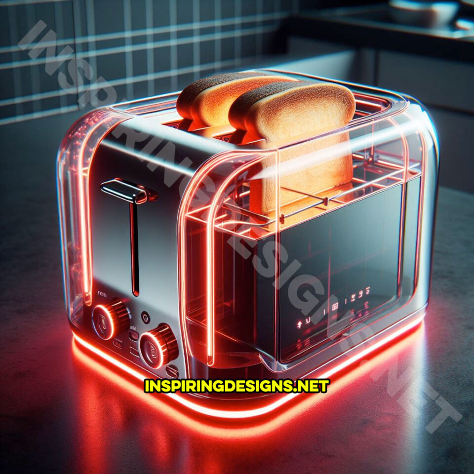 These Neon Transparent Toasters Make Every Morning a Spectacular Show