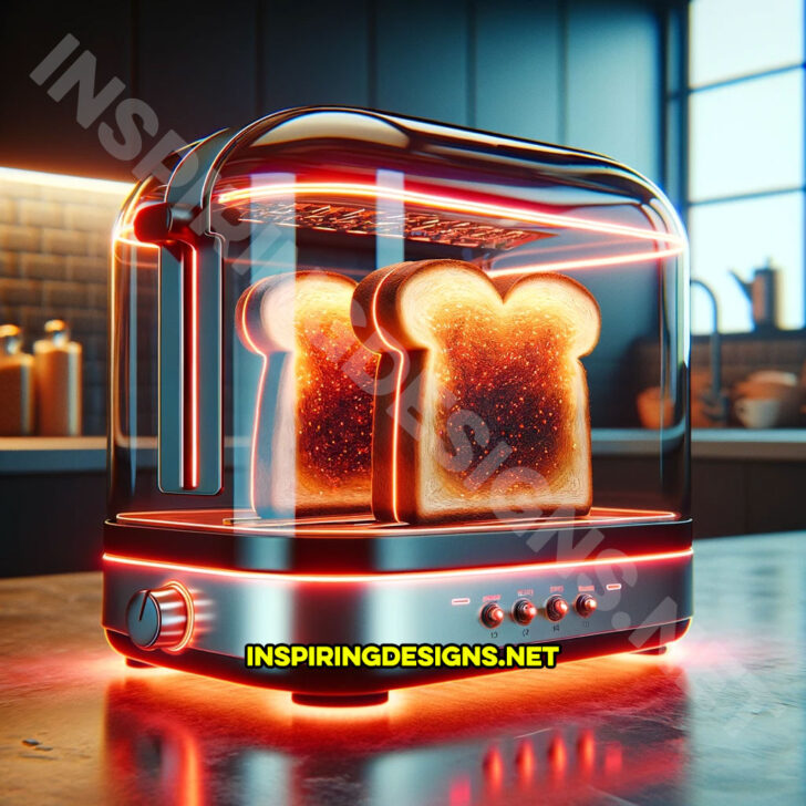 These Neon Transparent Toasters Make Every Morning a Spectacular Show