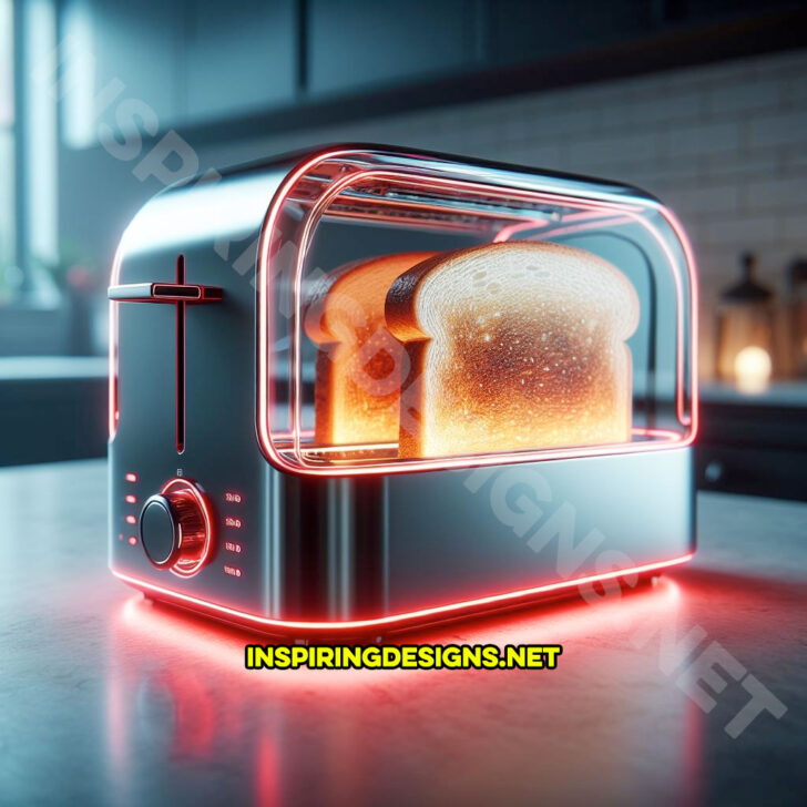 These Neon Transparent Toasters Make Every Morning a Spectacular Show