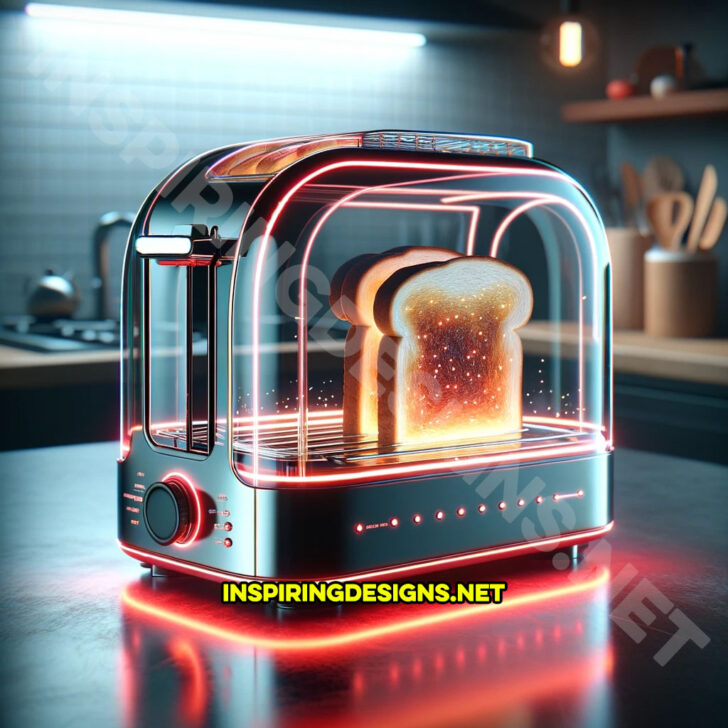 These Neon Transparent Toasters Make Every Morning a Spectacular Show