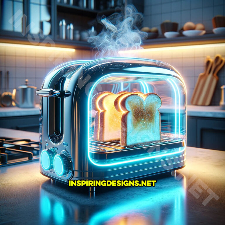 These Neon Transparent Toasters Make Every Morning a Spectacular Show