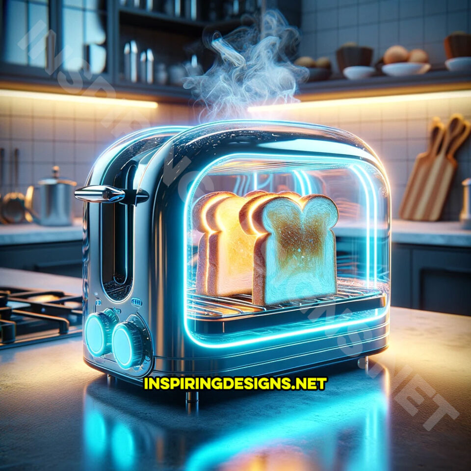 These Neon Transparent Toasters Make Every Morning a Spectacular Show