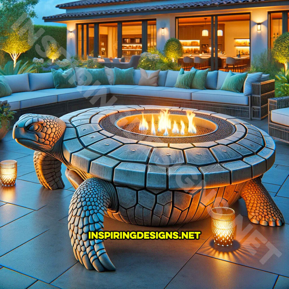 These Turtle Patio Fire Tables Will Turn Your Backyard into a Whimsical ...
