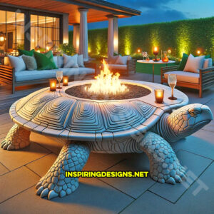 These Turtle Patio Fire Tables Will Turn Your Backyard into a Whimsical ...