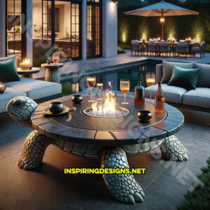 These Turtle Patio Fire Tables Will Turn Your Backyard into a Whimsical ...