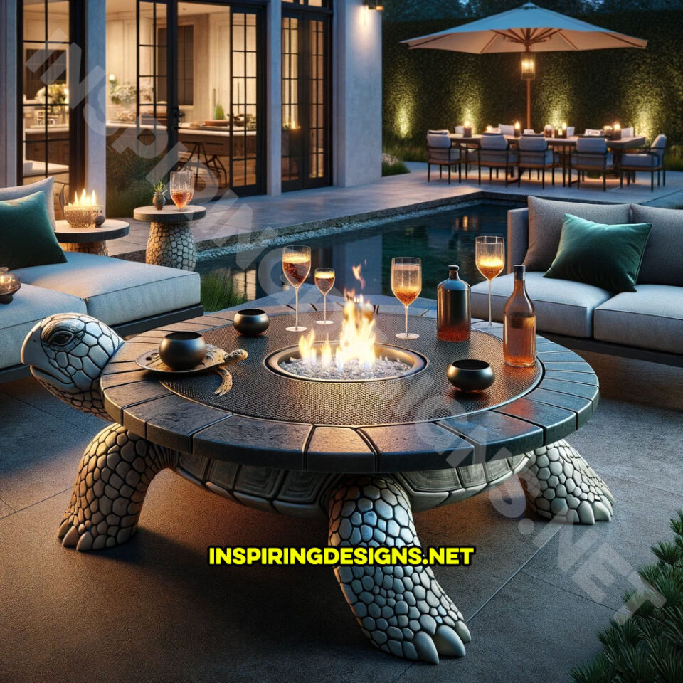 These Turtle Patio Fire Tables Will Turn Your Backyard into a Whimsical ...