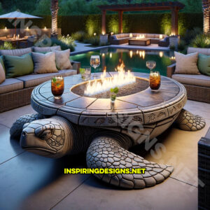 These Turtle Patio Fire Tables Will Turn Your Backyard into a Whimsical ...