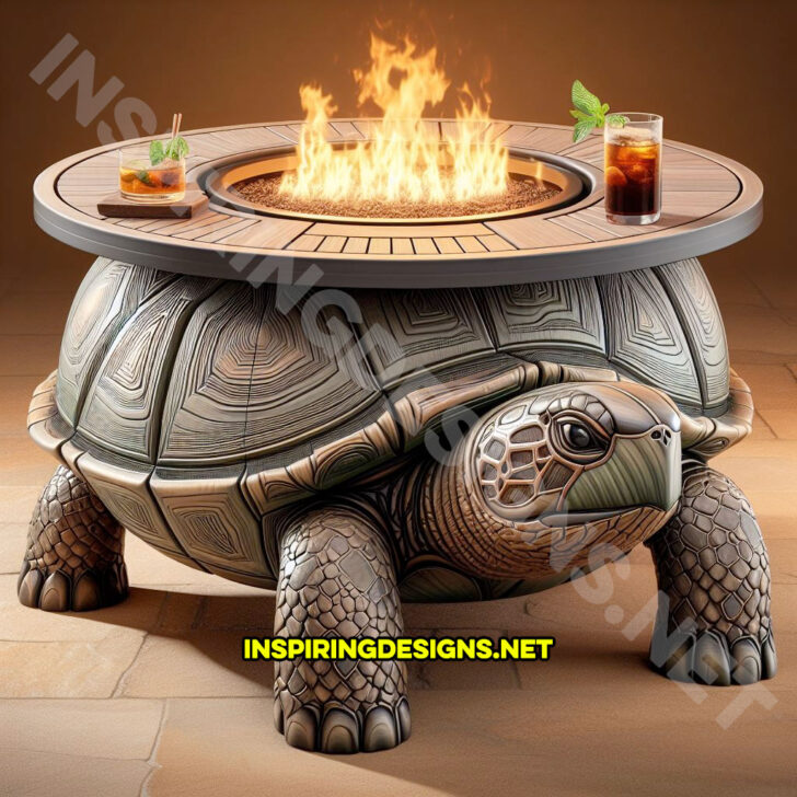 These Turtle Patio Fire Tables Will Turn Your Backyard into a Whimsical ...