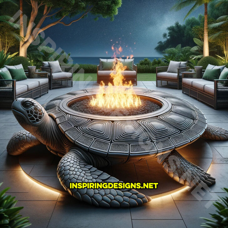 These Turtle Patio Fire Tables Will Turn Your Backyard into a Whimsical ...
